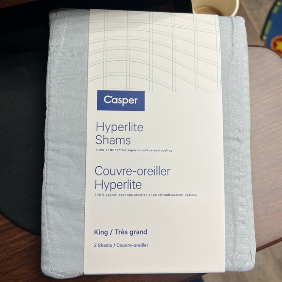 Casper | Bedding | Casper Hyperlite Shams King Size Fog Blue New With ...